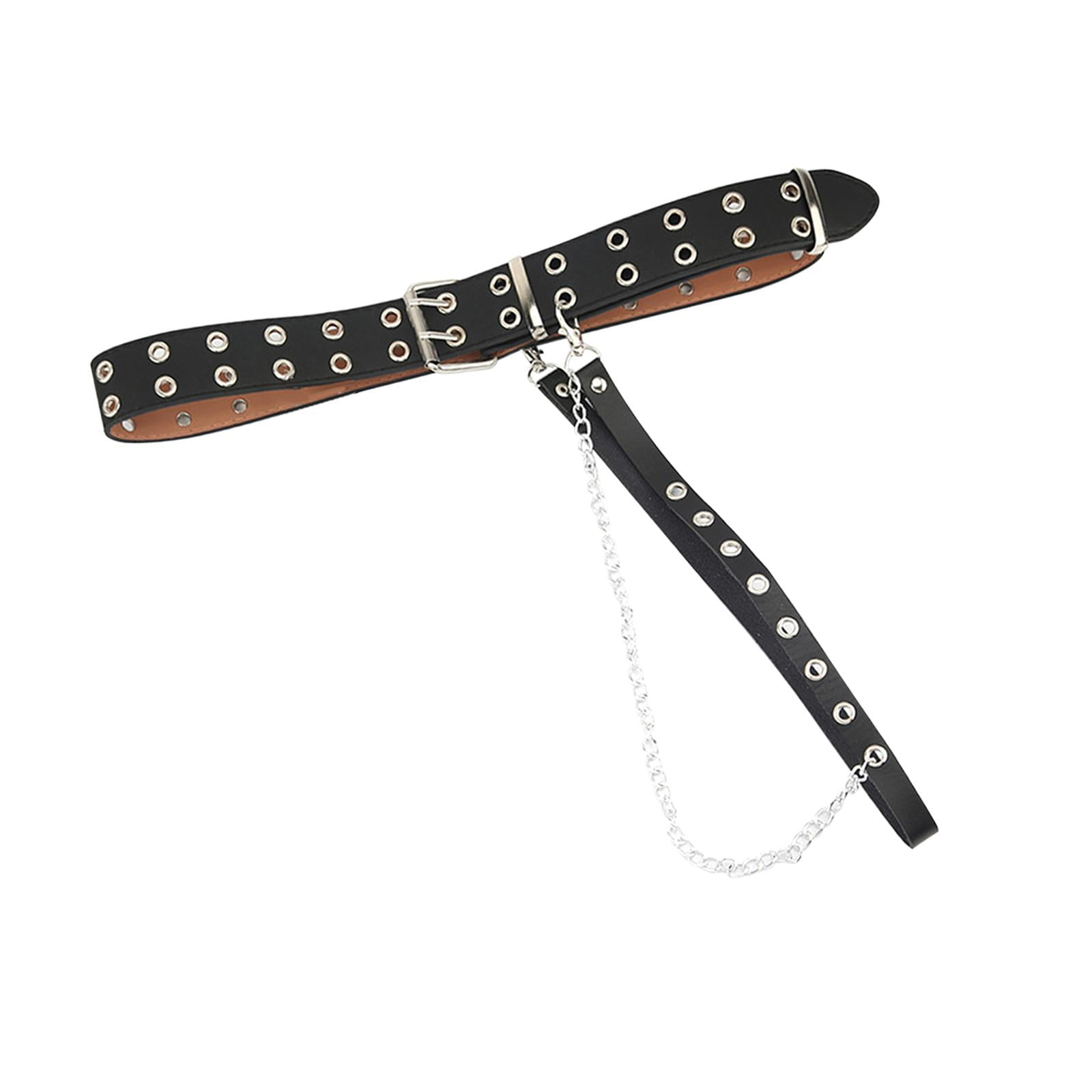 Gothic Woman Belly Chains Belt PU Leather Chain Strap Accessories ...