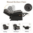 2 Pieces Recliner Sofa Set with 2USB Ports and 2Power Sockets,Electric ...