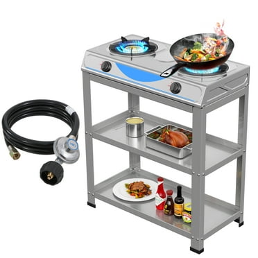 Propane Gas Stove, 4 Burner Freestanding Gas Stove with Support Leg ...