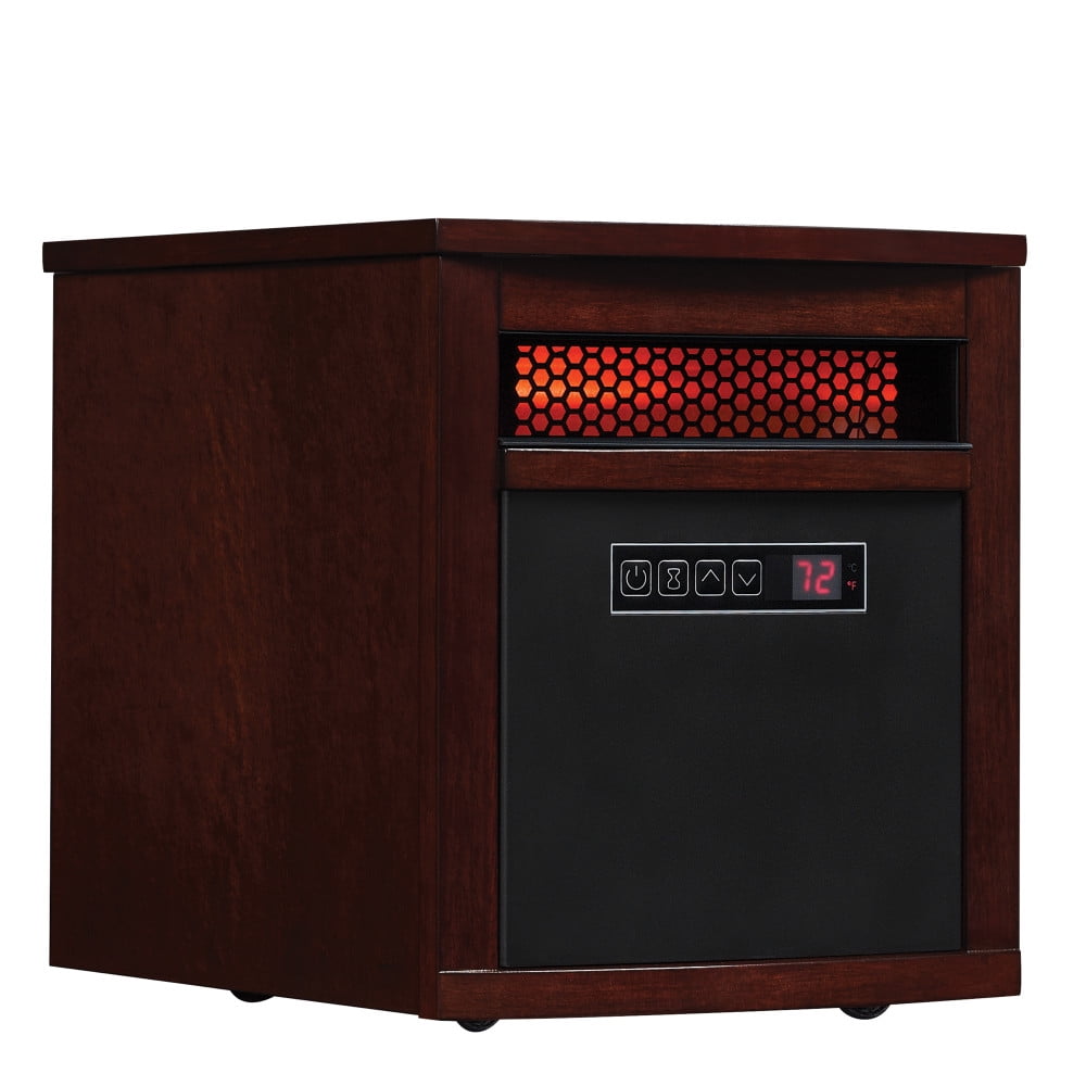 Powerheat Electric Quartz Infrared Heater with Safer Plug, Dark Cherry ...