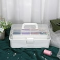 3 Layer Plastic Dividing Storage Box Craft Organizer Adjustable Spacers ...