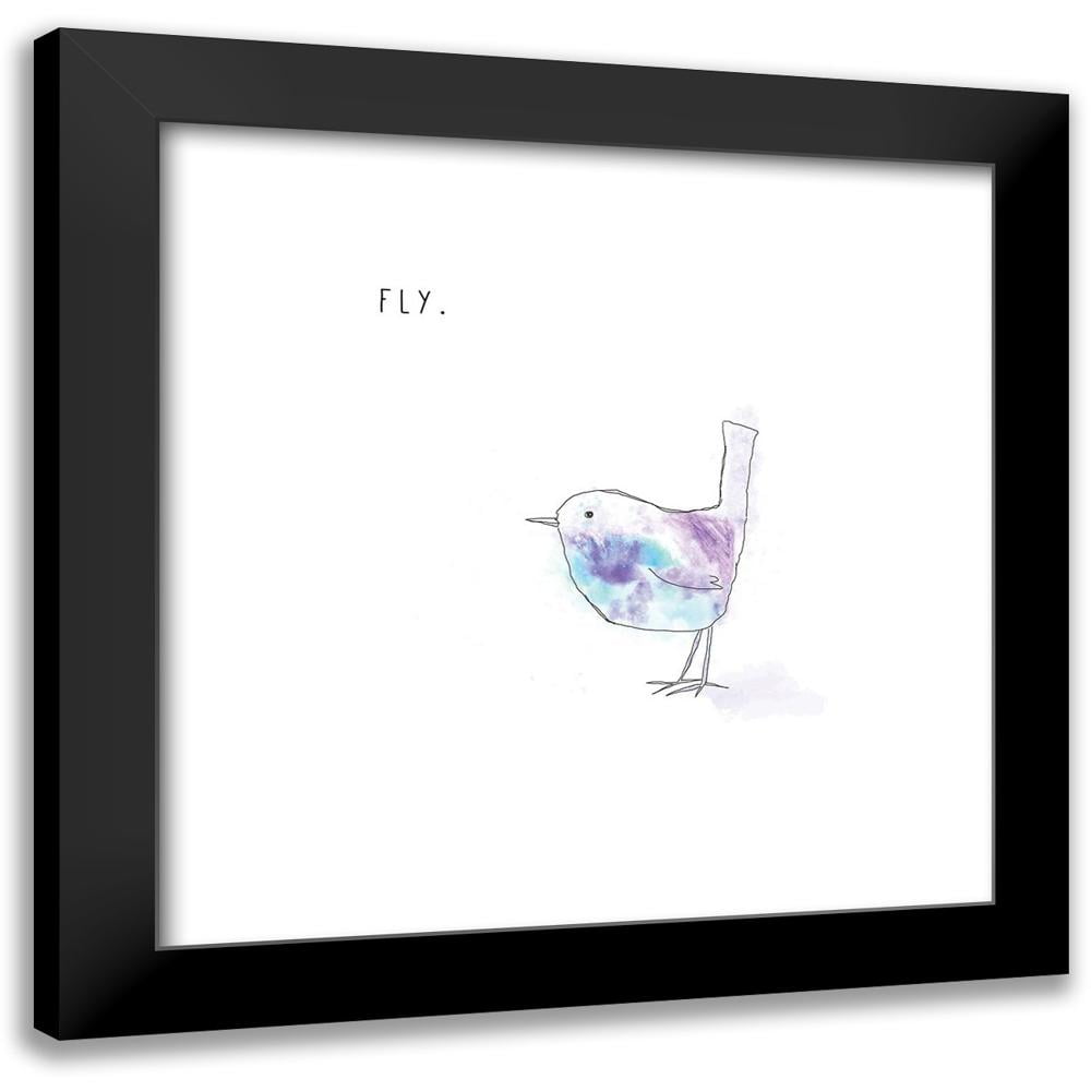 JMB Designs 15x15 Black Modern Framed Museum Art Print Titled - Fly ...