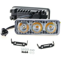 Kojem Fog Light Bezel Pair LED Daytime Running Light DRL Fog Signal ...