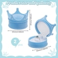 2Pcs Velvet Rings Gift Storage Boxes Jewelry Box for Ring Light Blue 6 ...