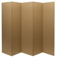 6 ft. Tall Plain Brown Cardboard Privacy Screen Room Divider - 5 Panel ...