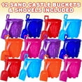 ArtCreativity Beach Sand Castle Set: 12 Shovels, 12 Buckets, Fun Summer ...