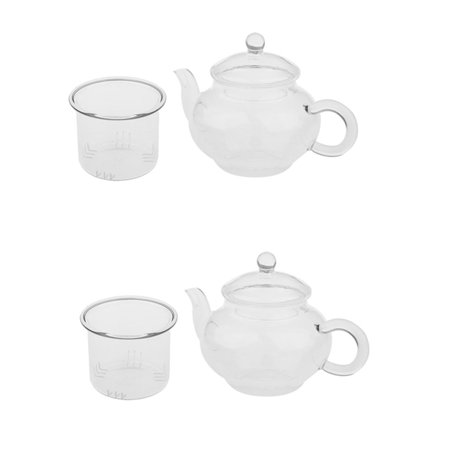 Set of 2 Glass Infusion Pot With Infuser 250ml Glass Pots | Walmart Canada