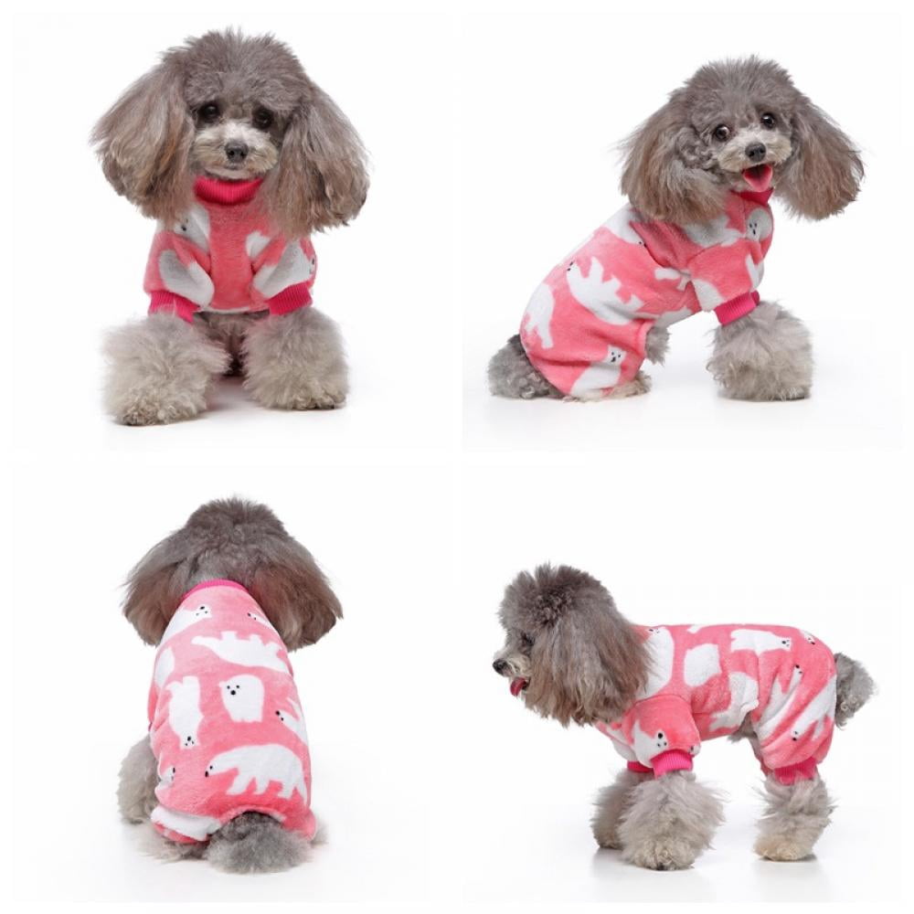 Crowdstage Winter Dog Pajamas Clothes Soft Sleepwear Puppy Warm Bear ...