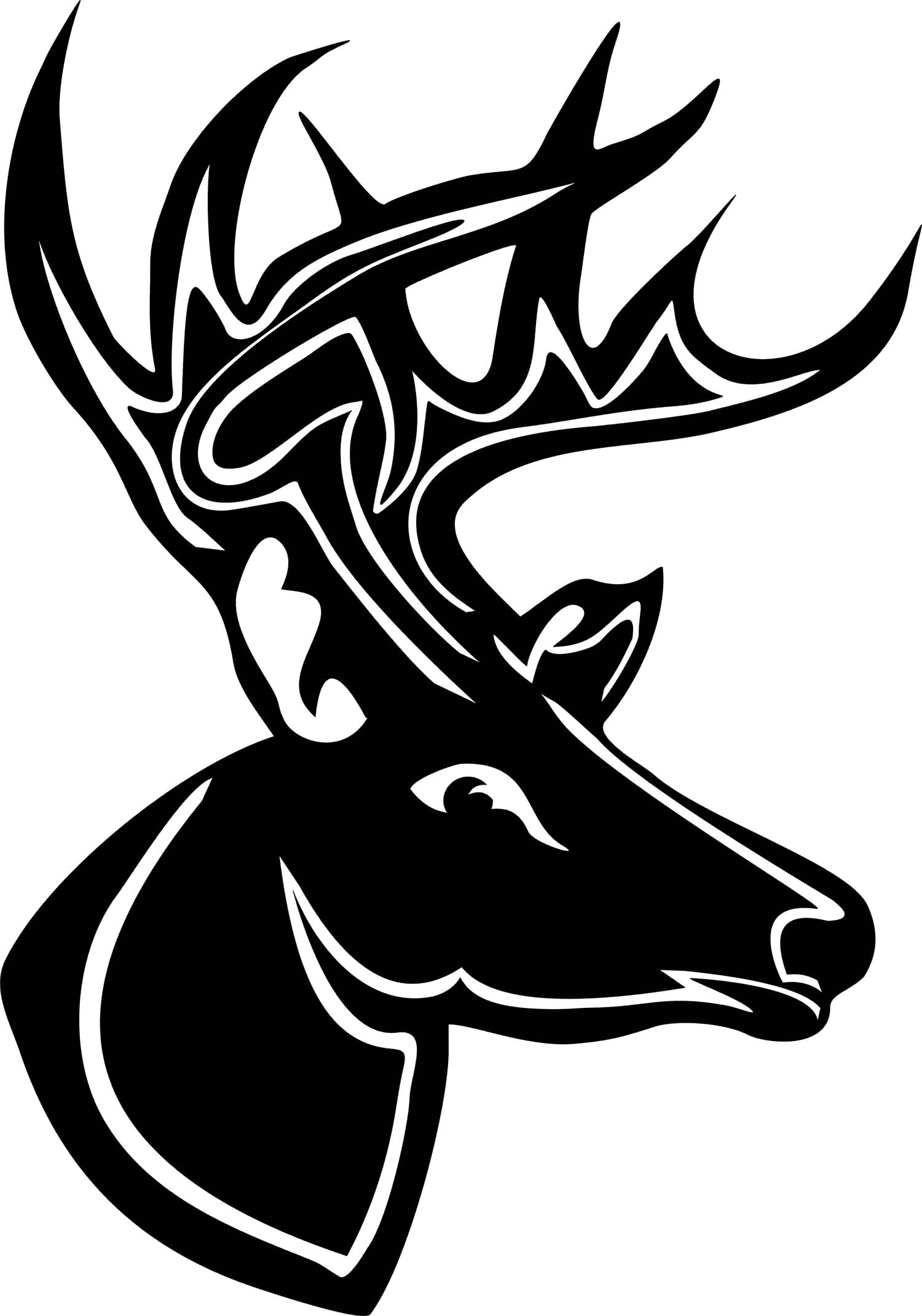 Buck And Doe Silhouette
