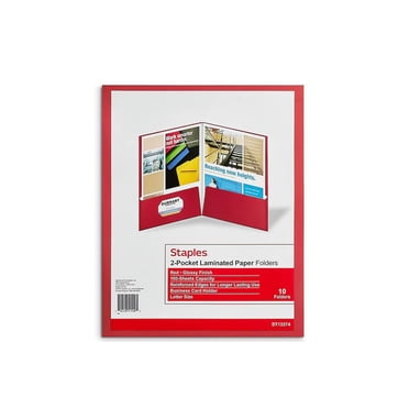 Staples 2-Pocket Presentation Folder with Fasteners Clear 3/Pack ...