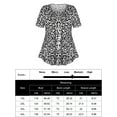 Plus Size Flowy Tunic Tops for Women Short Sleeve Floral Blouses Button ...