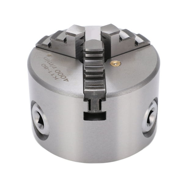 Lathe Chuck,3inch SANOU K11‑80 3‑Jaw Metal Lathe Chuck Self Centering ...