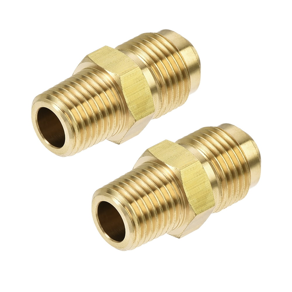 Brass Pipe Fitting 3 8 Sae Flare To 1 4npt Male Thread Tubing Adapter