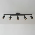 Free Shipping! Globe Electric 5-Light Matte Black Center Swivel Track ...