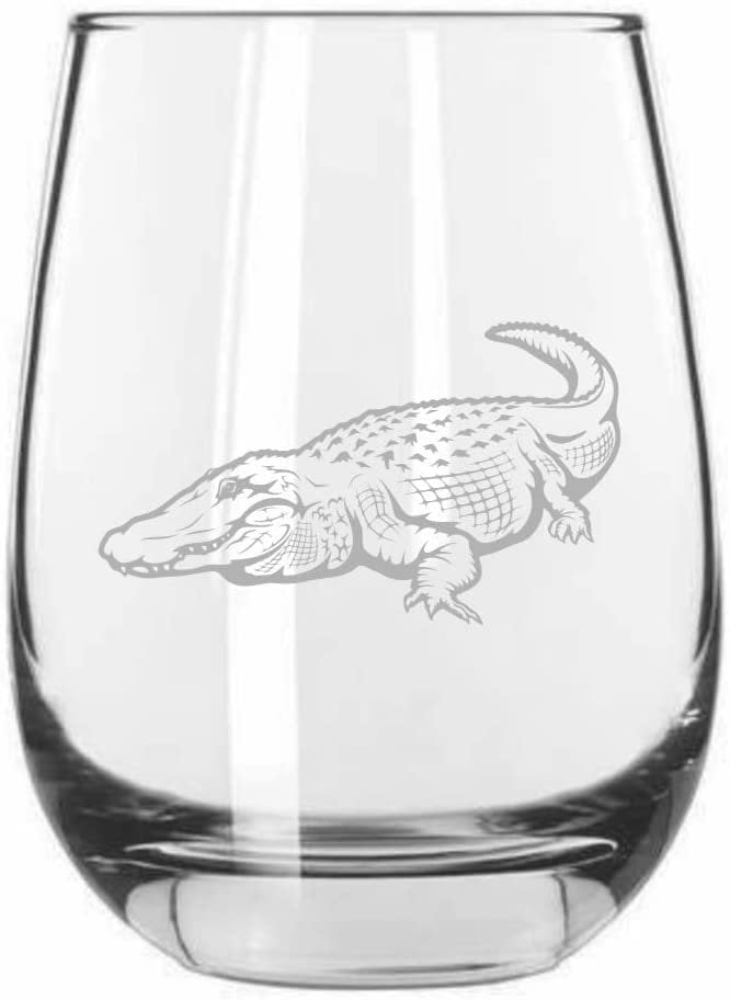 American Alligator Body Zoo Animal Themed Etched 15.25oz Libbey ...