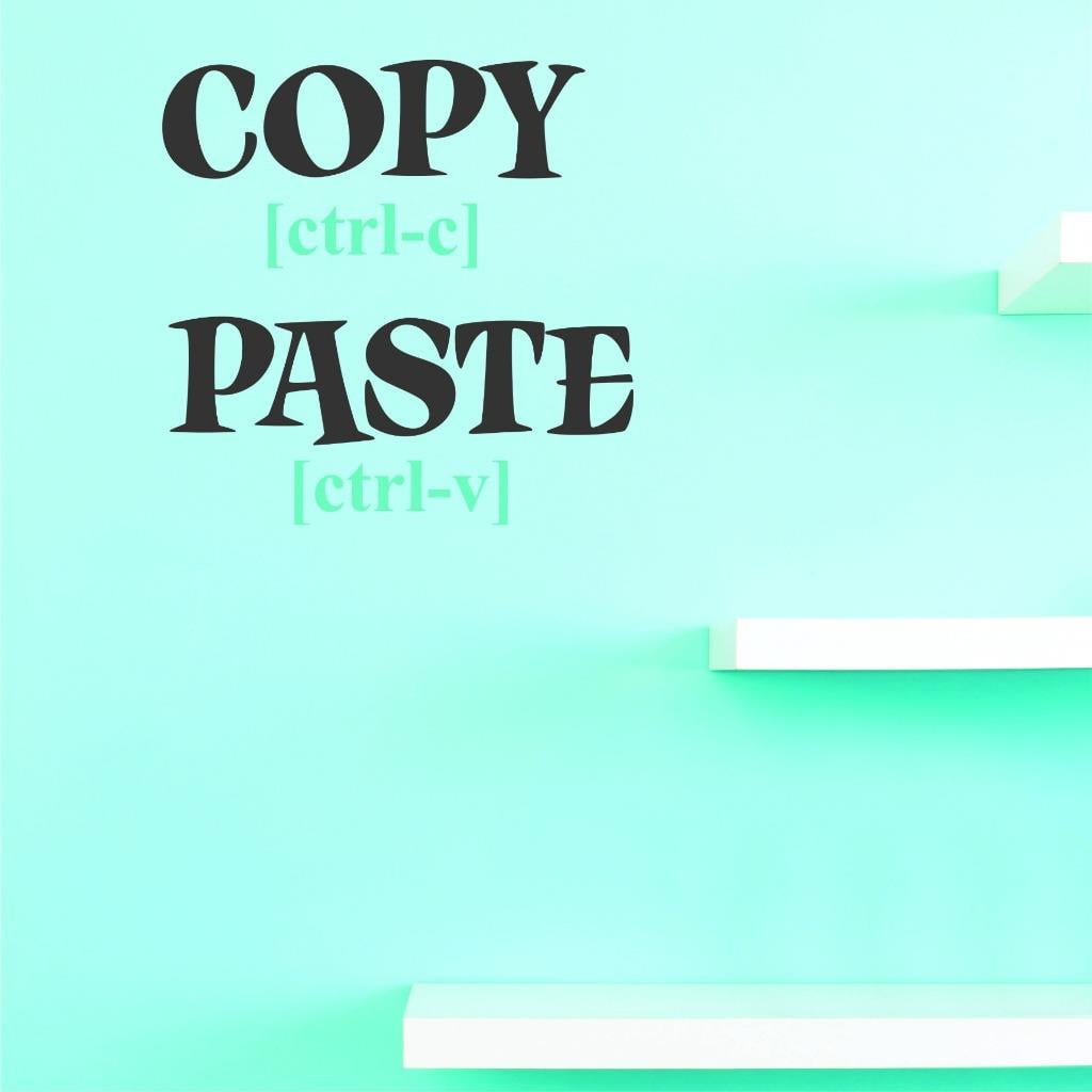 Custom Decals Copy Ctrl Paste Ctrl-V Wall Art Size: 16 X 16 Inches ...