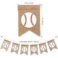 1 Set Sports Themed Swallowtail Banners Baseball Pattern Garlands Linen ...