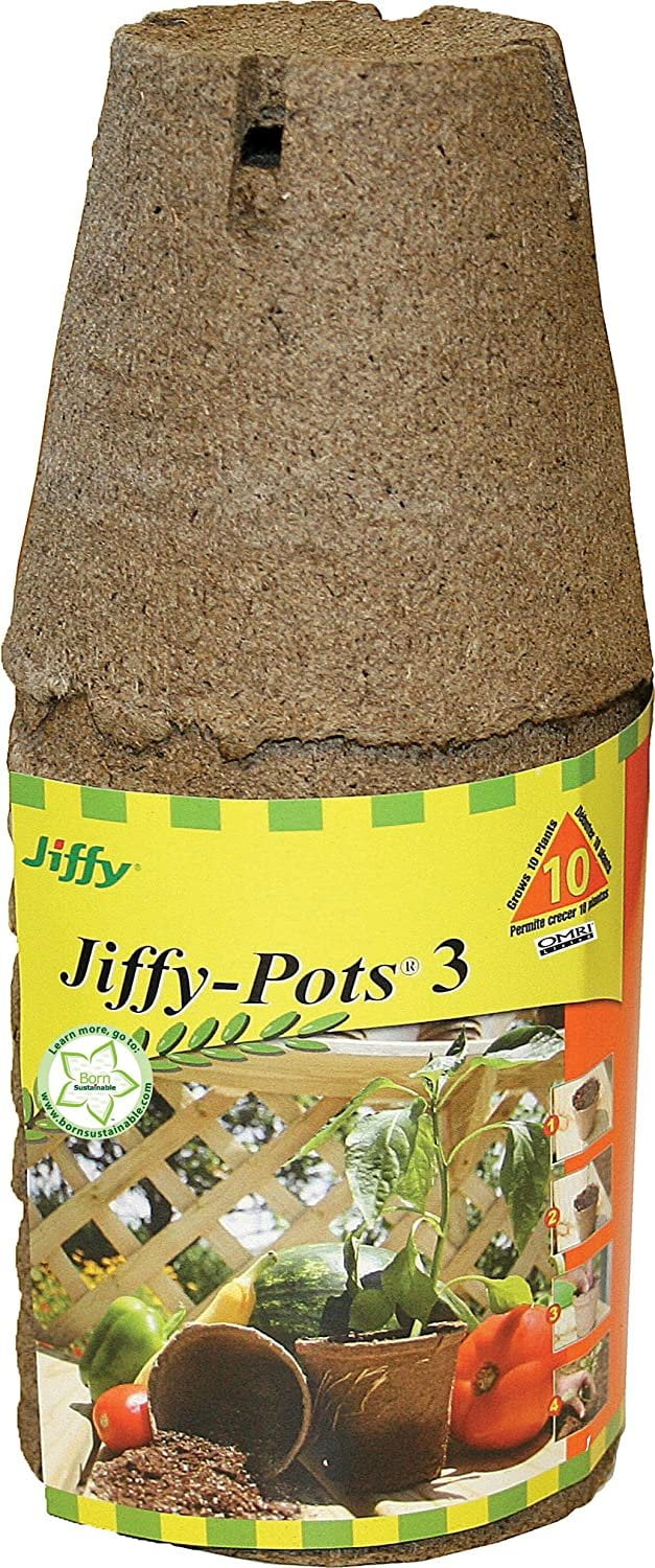 Jiffy JP310 3" Jiffy Pots 10 Count - Walmart.com