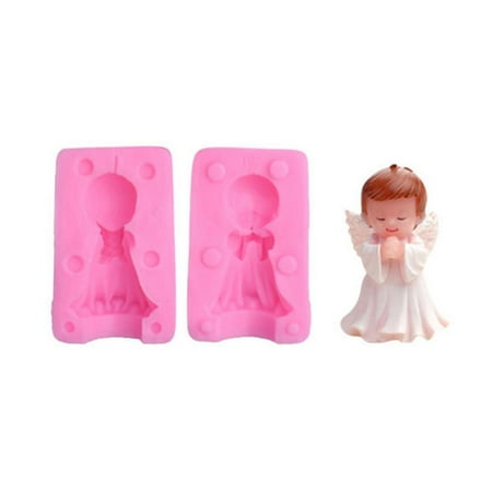 keepw 3D Angel Boy and Girl DIY Angel Shape Candle Soap Chocolate Candy ...