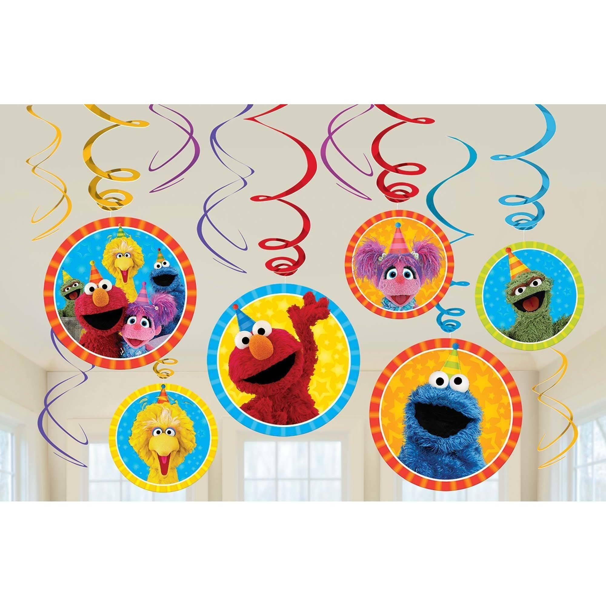 Sesame Street Monster Elmo Characters Multi-color Party Streamers ...