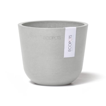 EcoPots Rotterdam 8" Indoor/Outdoor Durable Modern Recycled Plastic ...