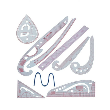 Sewing Ruler Set Various Styles DIY Transparent Lightweight Hollow ...