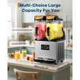 30L Dual-Flavor Slush Machine, Frozen Drink Maker with Fast Cooling ...