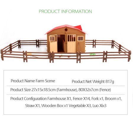 Simulation Play Farm House Model Figures House Model Farmer Children ...