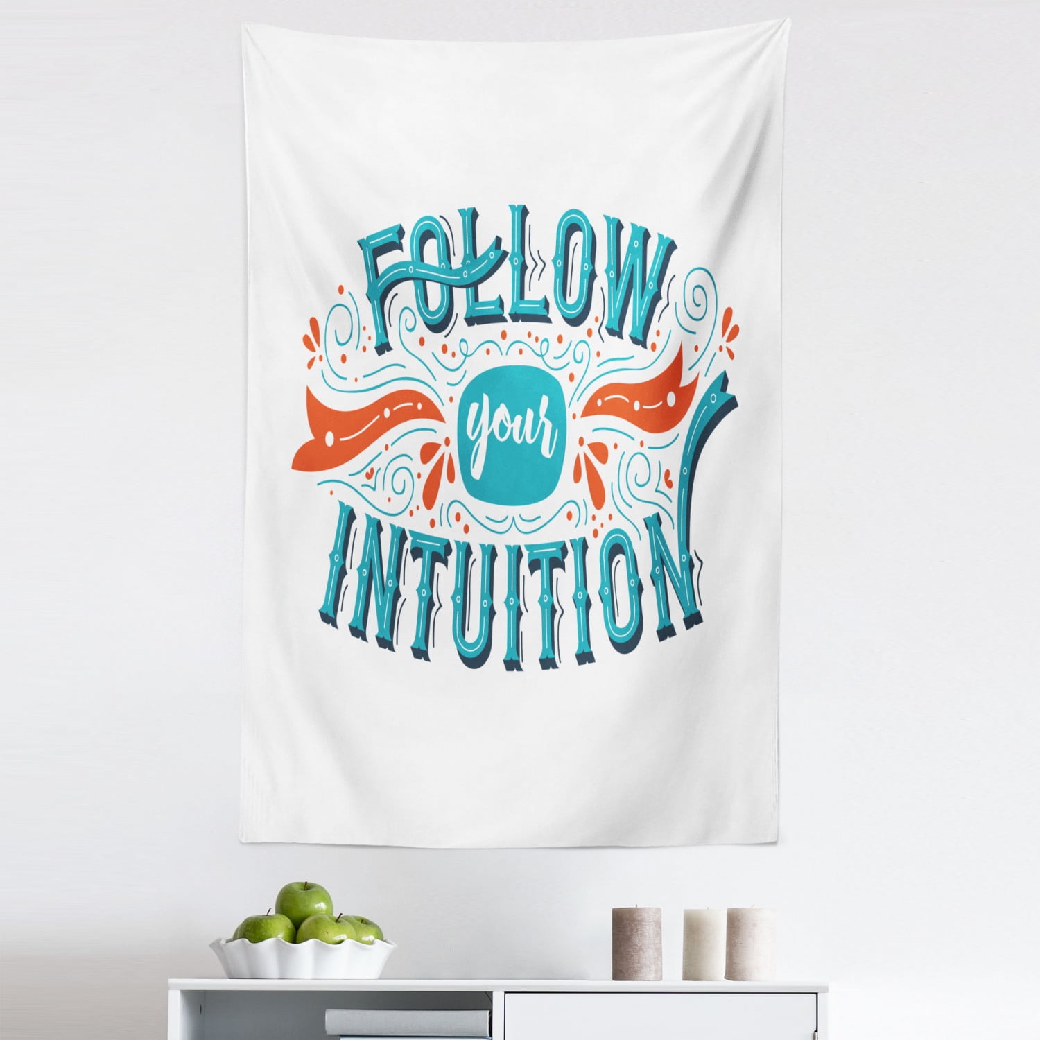 Saying Tapestry, Follow Your Intuition Calligraphy in Ornamental ...