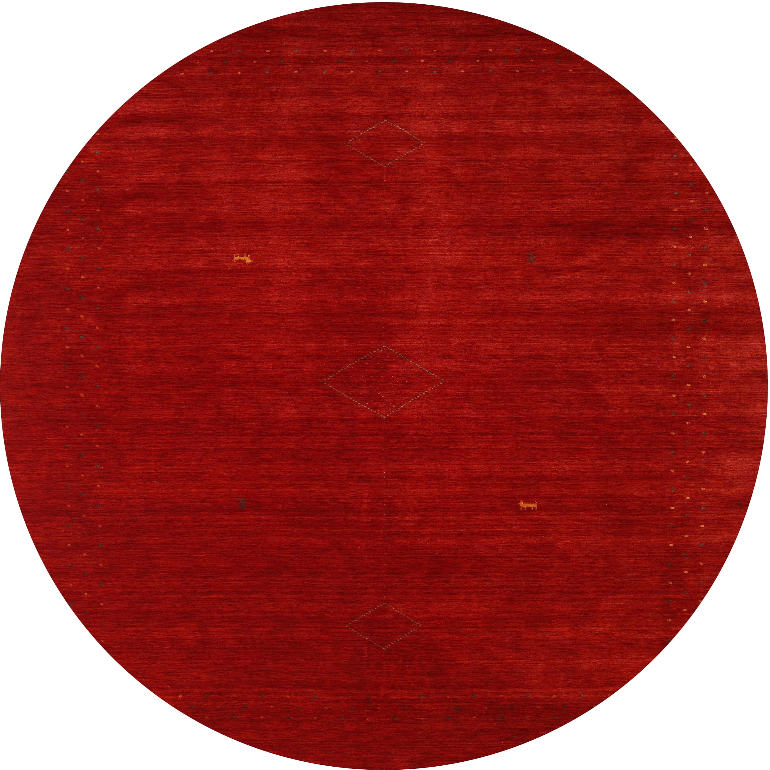 Ahgly Company Indoor Round Contemporary Red Abstract Area Rugs, 8 ...