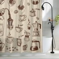 Coffee Shower Curtains for Bathroom, Vintage Coffee Beans Brewing ...