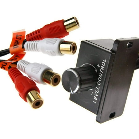 Universal Car Audio Controller Sound Adjuster Boost RCA Level Remote ...