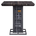 ACME Cargo Square Counter Height Table in Antique Walnut Wood and ...