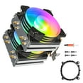 6 Heat Pipe ARGB CPU Air Cooling Fan PWM ARGB Cooling Fan For LGA PC ...