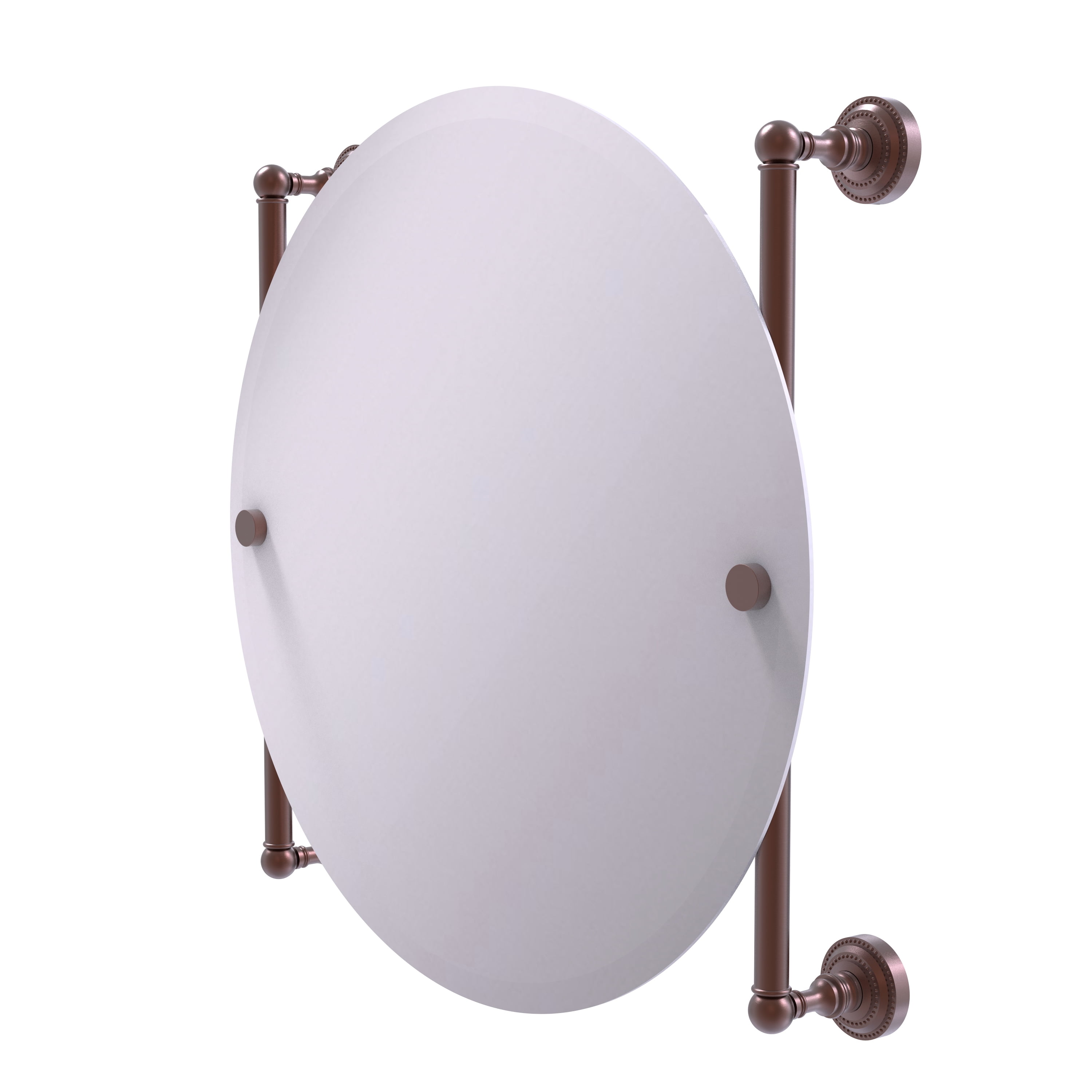 Dottingham Collection Round Frameless Rail Mounted Mirror - Walmart.com