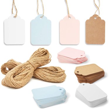 100pcs Handmade Kraft Paper Gift Tags with Attached String for Wedding ...