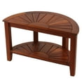 Bare Decor Chesser Half Circle Bench in Solid Teak Wood, 17" High ...