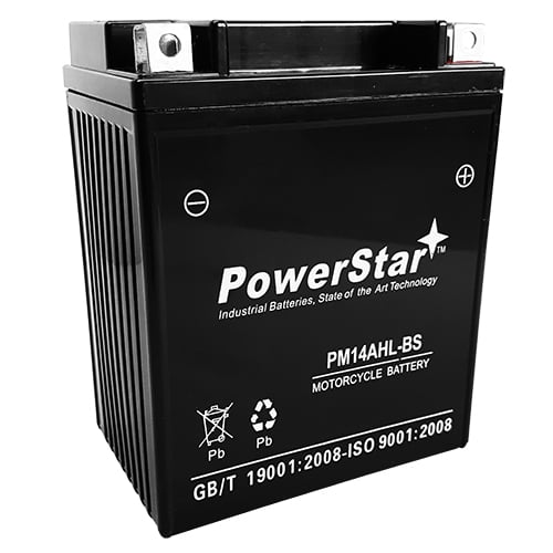 PowerStar SLA Motorcycle PowerSport Battery Replaces Continental CB14L ...
