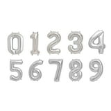 Efavormart 16" Shiny Metallic Silver Mylar Foil Alphabet Letter and ...