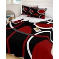 Abstract Geometric Lines 3 Pieces Quilt Set, 1 Quilt with 2 Shams ...