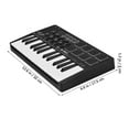 25 Key USB MIDI Keyboard Controller with 8 Drum Pads, Professional Mini Midi Keyboard, Beat ...