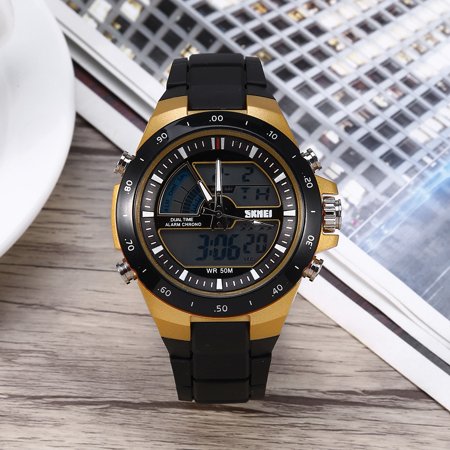 Wrist Watch Round Watch Back Light Watch Mens Digital Watch Led Sport ...