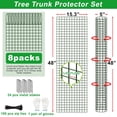 48 Inch Tree Trunk Protector, 8 Pcs Metal Mesh Tree Guards Trunk ...