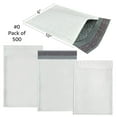 UOFFICE 500 Poly Bubble Mailer Bags 6x10" - #0 Padded Envelopes White ...