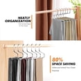 18 Pack Space Saving Open Ended Metal Pant Hangers, Non Slip Jean ...