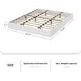 Full Wood Platform Bed Frame in White Finish, Minimalist Design with ...