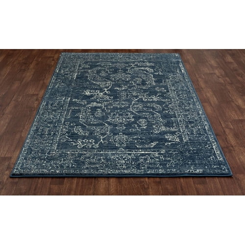 Charlton Home Channel Steel Blue Area Rug - Walmart.com