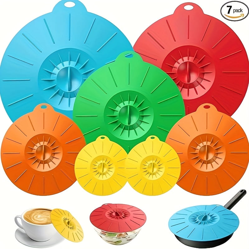 Click here for Qutetn 7-Pack Silicone Suction Lids - Reusable Mic... prices