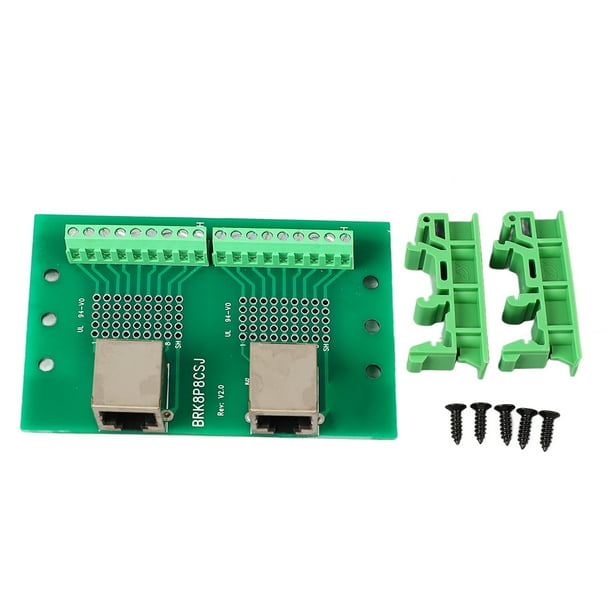RJ45 Ethernet Connector Breakout Board Dual Network Port Input Screw ...