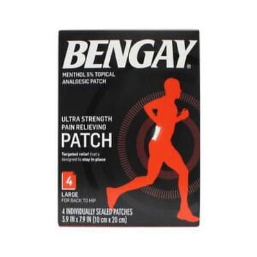 2 Pack - Bengay Ultra Strength, Pain Relieving Patch, Large Size, 4 ...